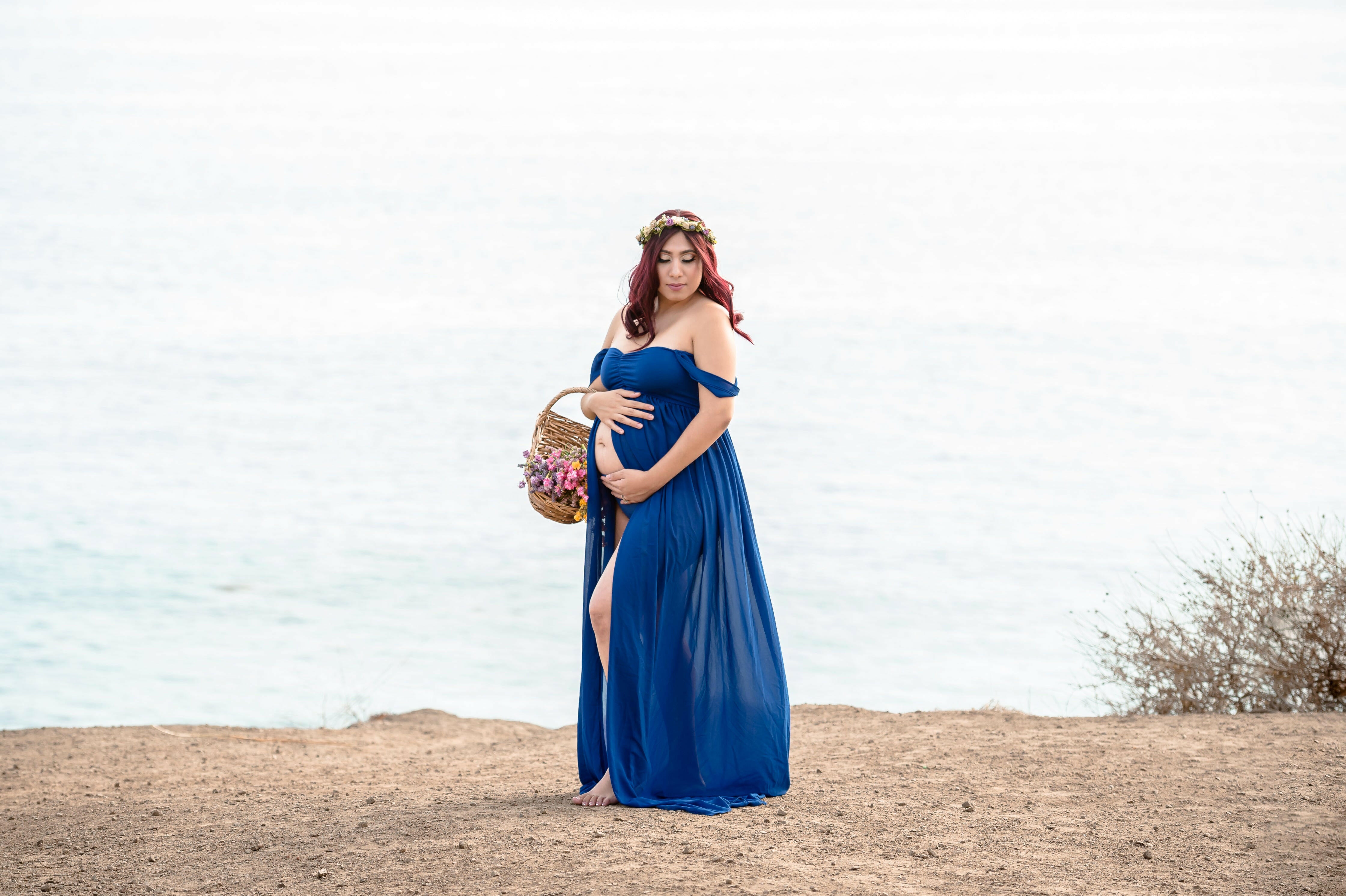 Open Belly Maternity Dress with Shorts – ANYUTA COUTURE